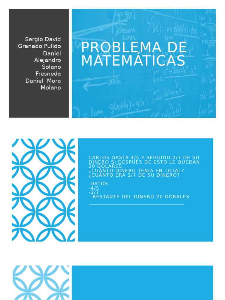Problema de matemáticas: gastos de Carlos | PDF
