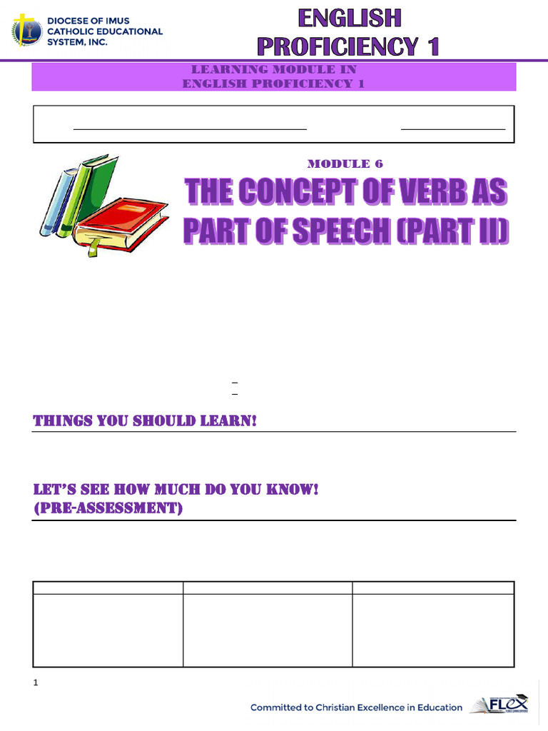 Module 6 - English Proficiency (Final) | PDF | Verb | Syntactic Relationships