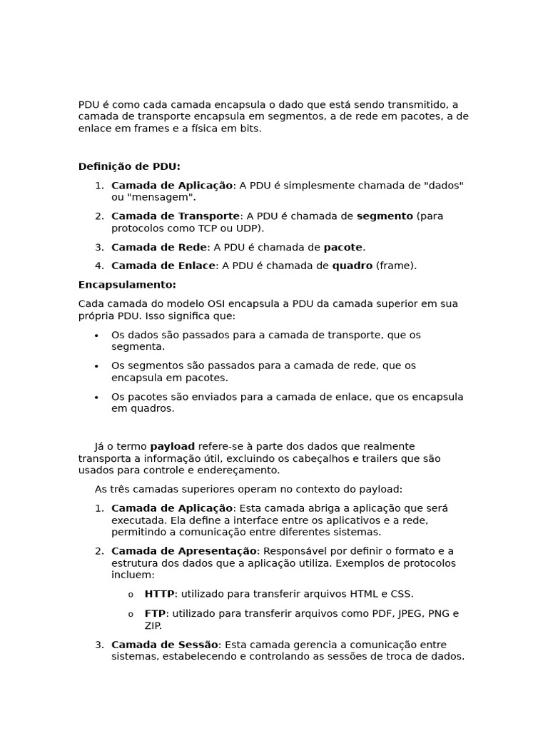 Modelo Osi - Pdu | PDF
