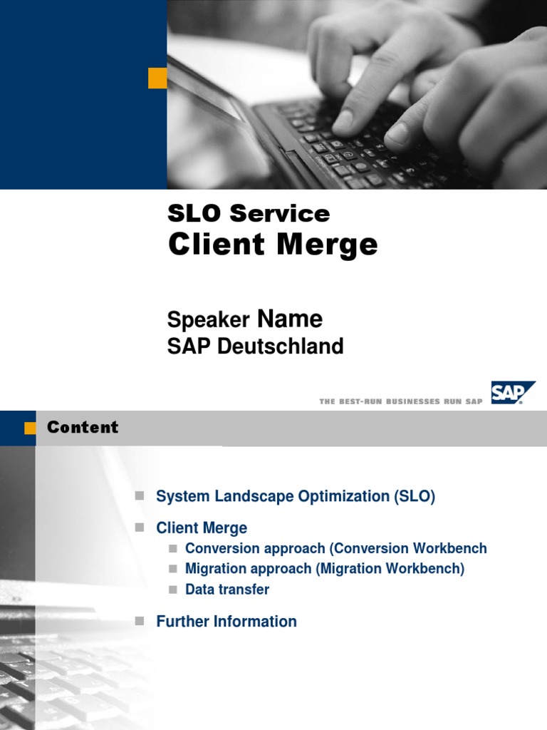 SAP SLO Client Merge Guide | PDF | Business Process | Mergers And ...