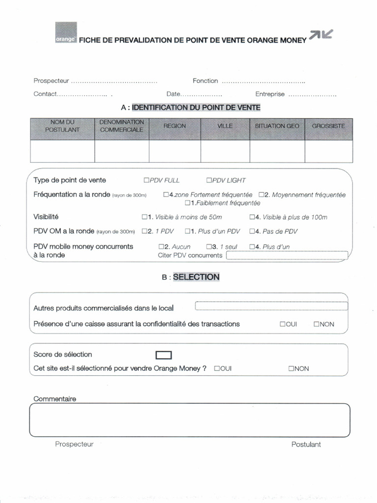 Fiche de Pre Validation Om | PDF