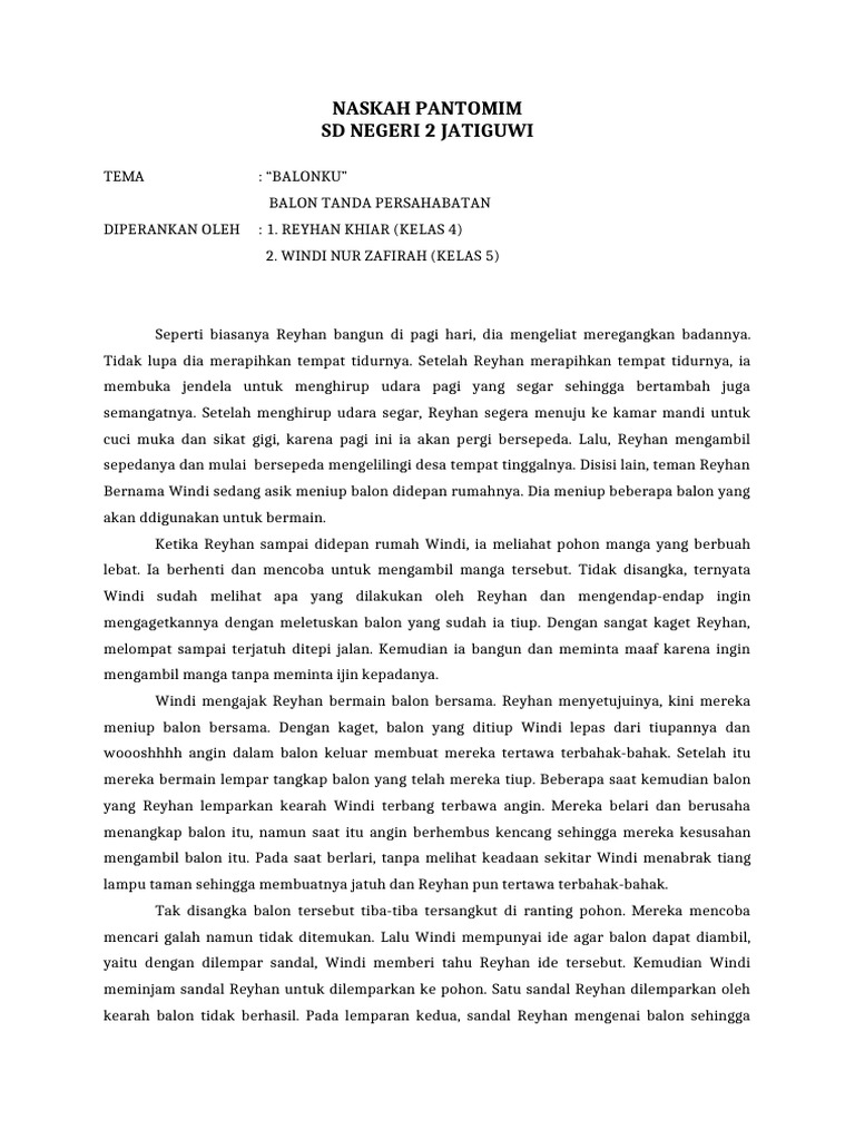 Naskah Pantomim | PDF