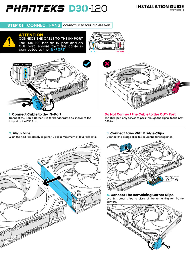 Phanteks D30 Manual v1.1 | PDF