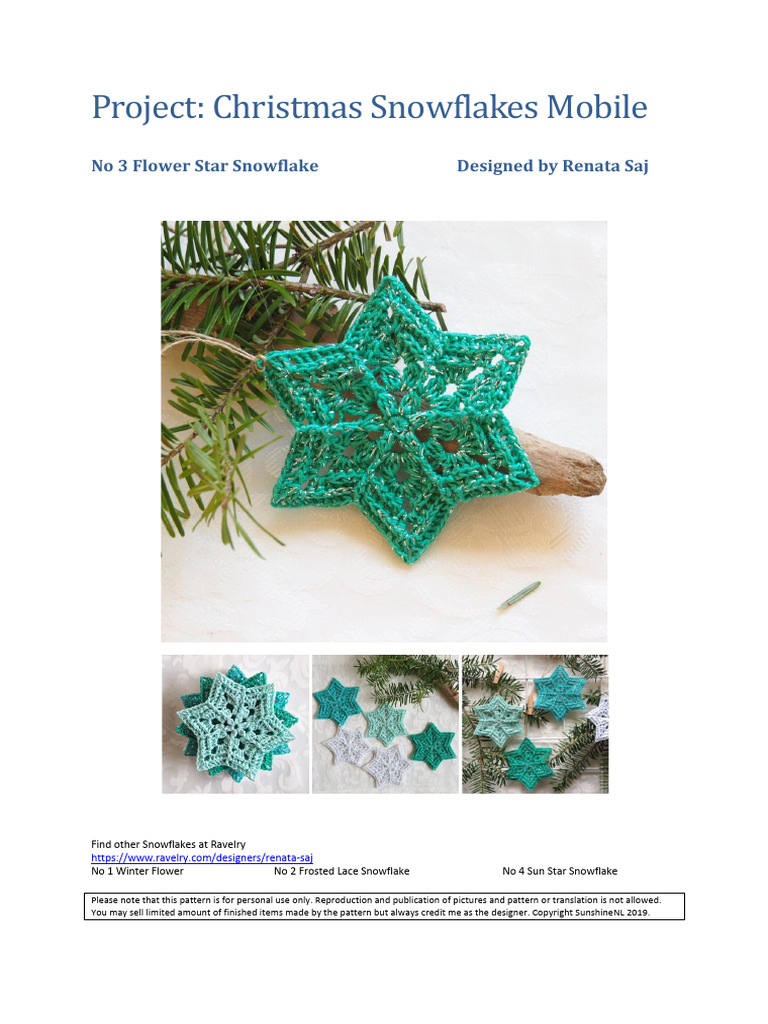 No 3 Flower Star Revised | PDF | Crochet | Yarn