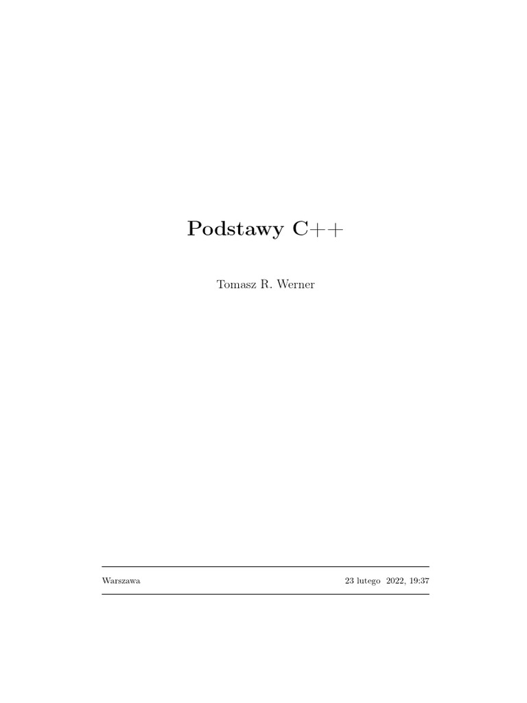 CPlusPlus Wyklad | PDF CPlusPlus Wyklad | PDF