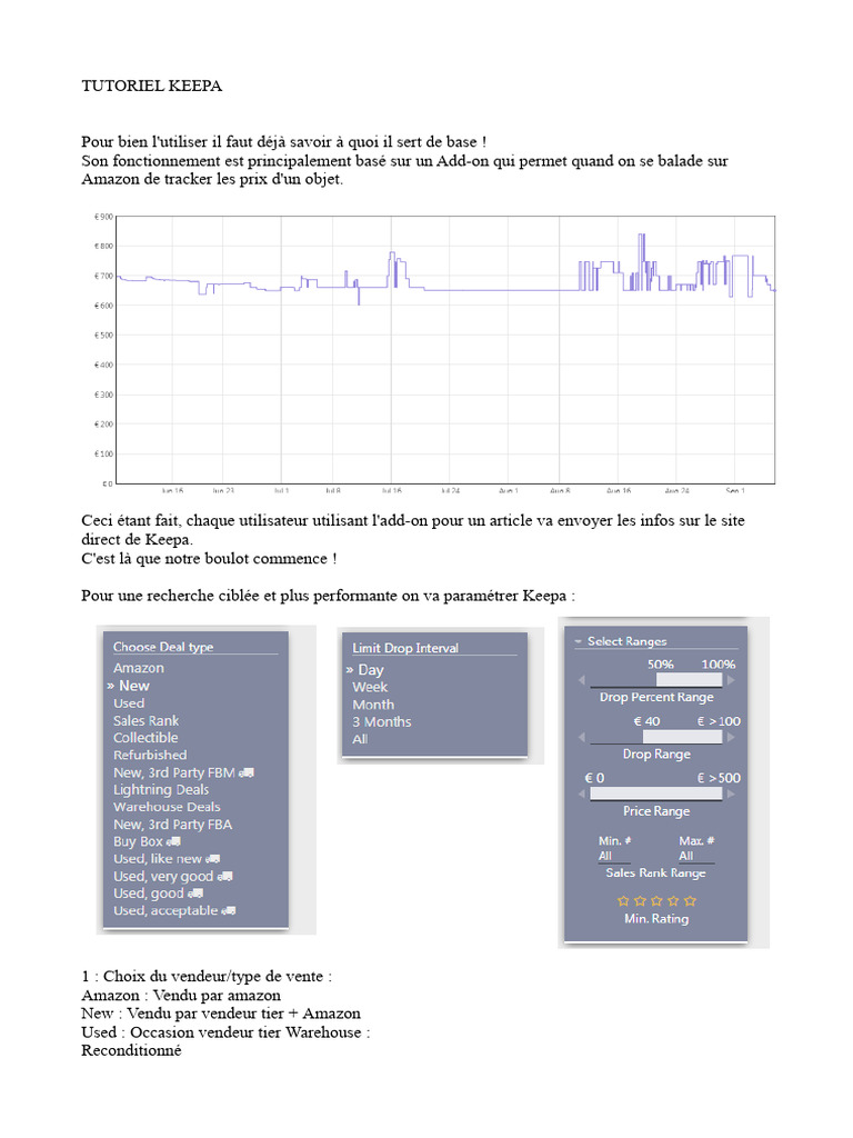Guide d'utilisation de Keepa pour Amazon | PDF