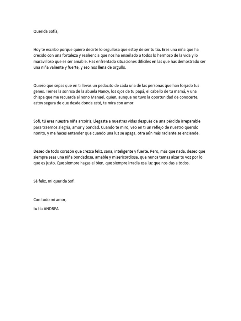 Querida Sofía1 | PDF