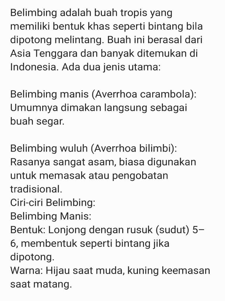Belimbing | PDF