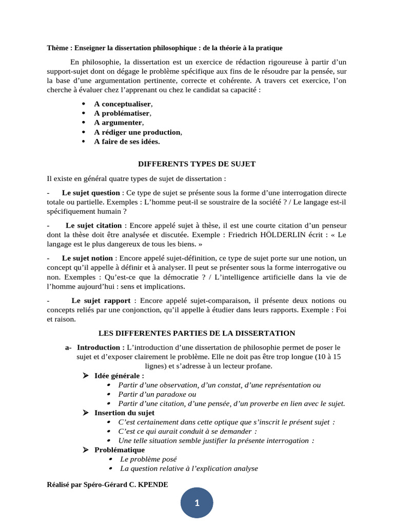 Sujets de dissertation 2025 en philosophie | PDF