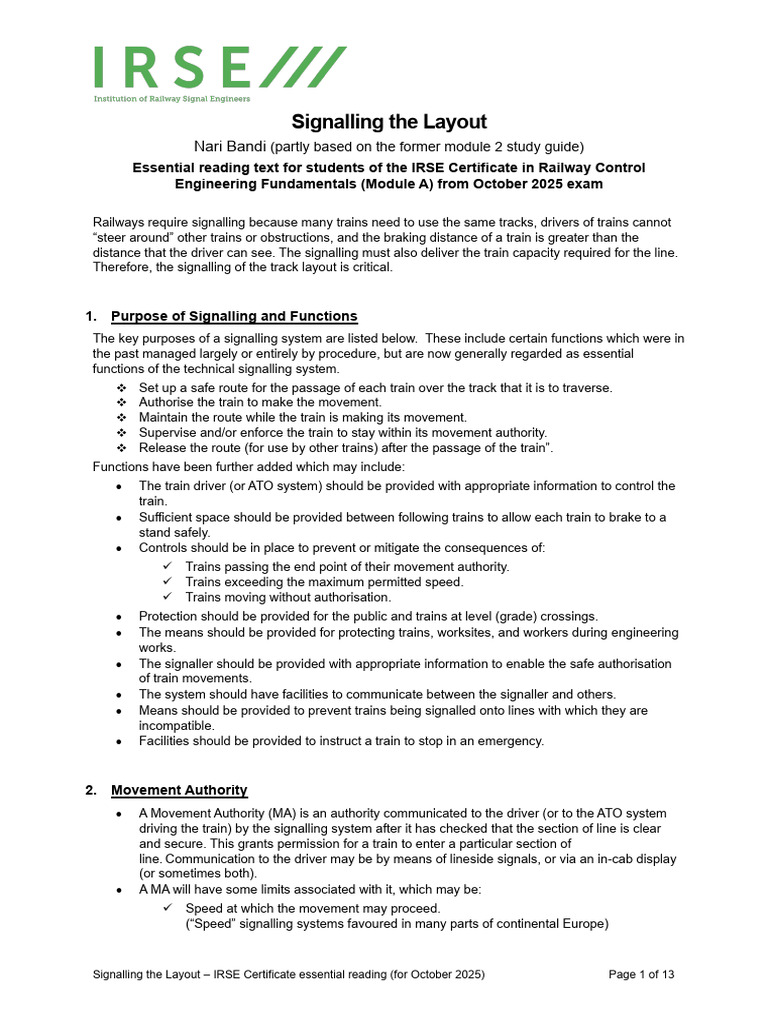 1.signalling The Layout - FINAL190325 | PDF | Train | Transportation ...