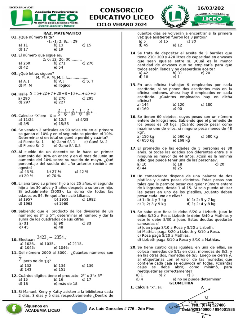 Repaso Basico de Mate | PDF | Matemáticas | Geometría euclidiana