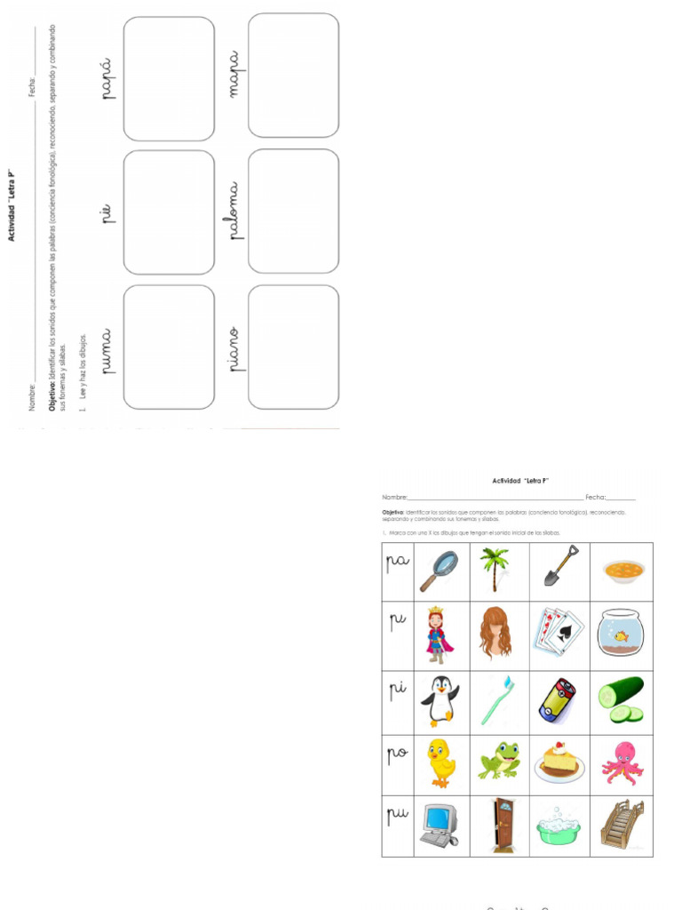 Flipbook Silabas Palabras | PDF