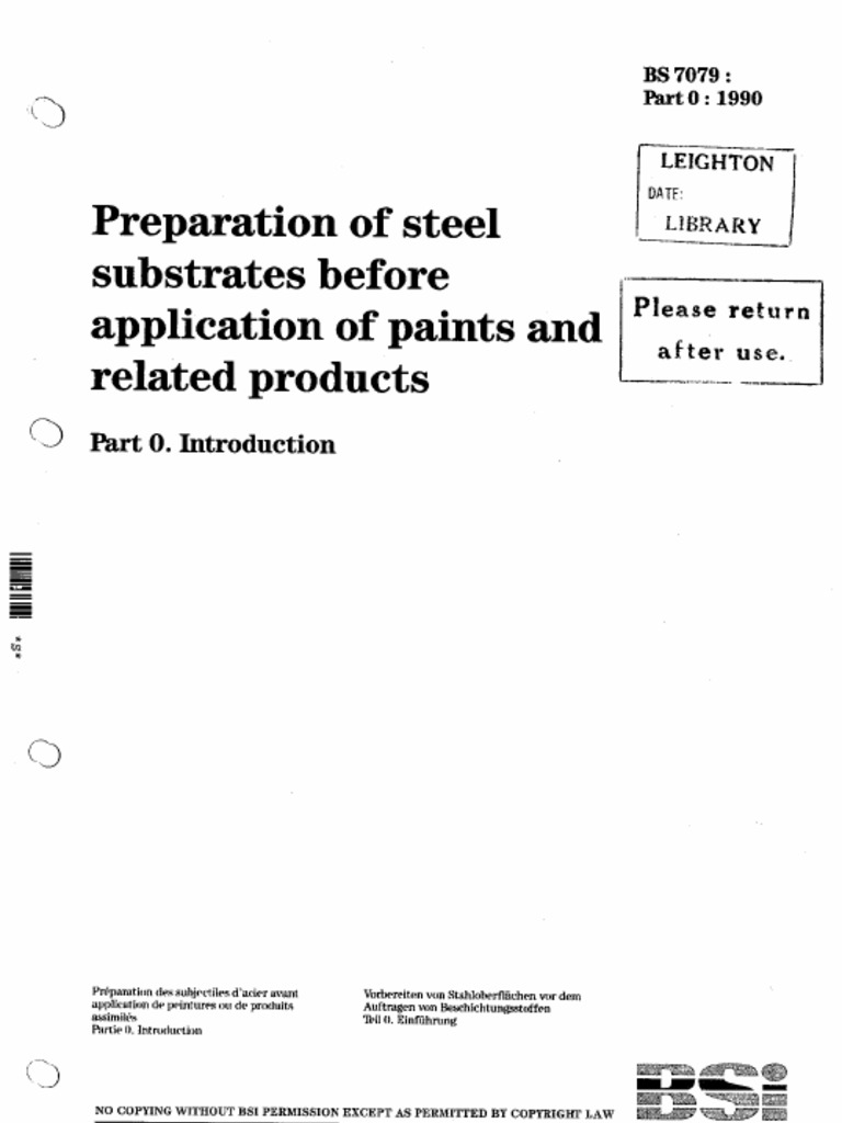 BS 7079 Part 0-1990 | PDF