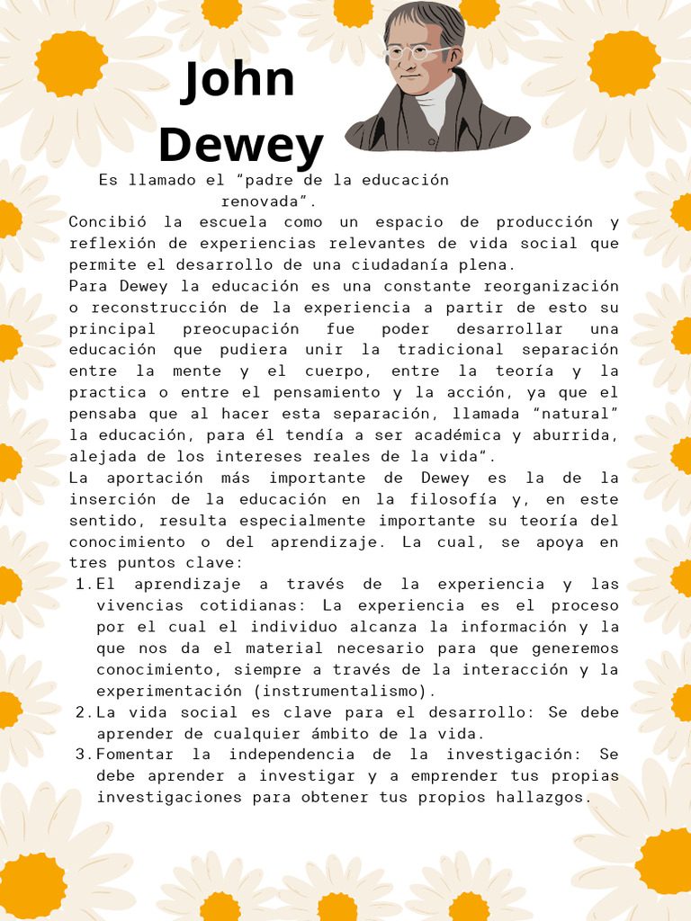 John Dewey | PDF | Aprendizaje | John Dewey