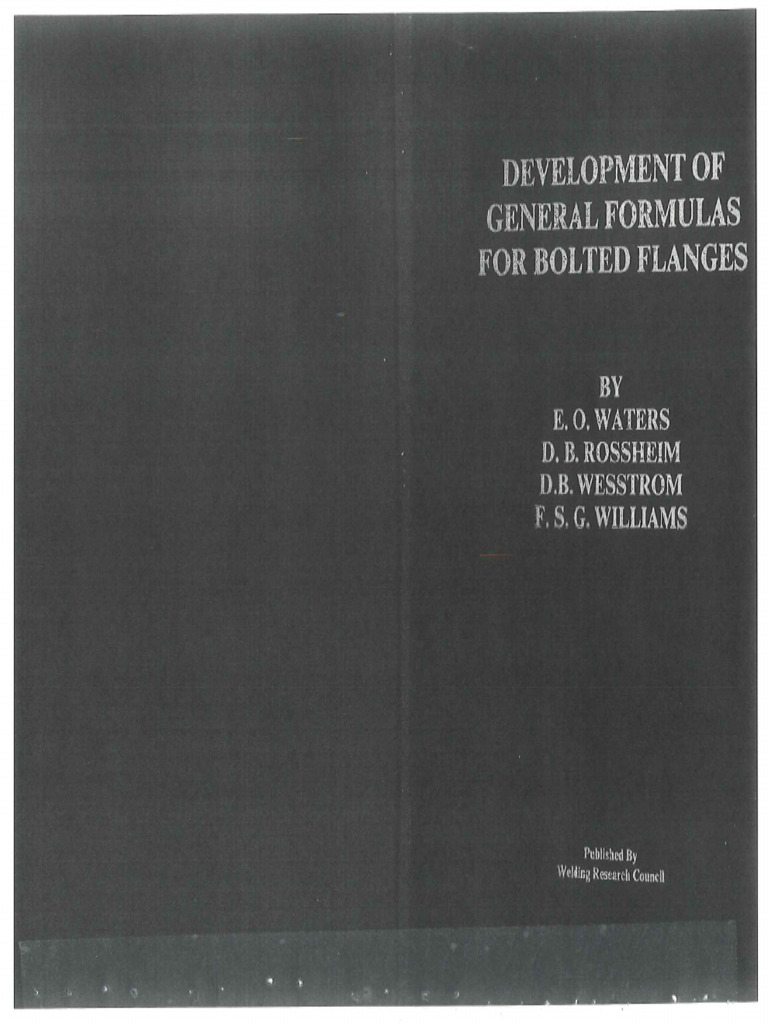 Development of General Formulas For Bolted Flanges | PDF