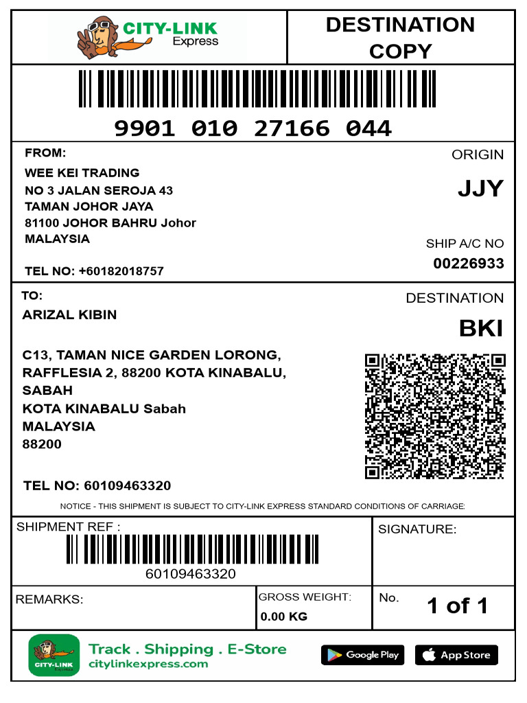 Shipment Label Weekei.002269336x4 | PDF