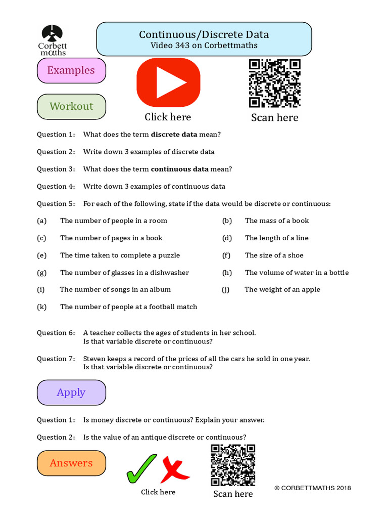 Continuous Discrete PDF | PDF