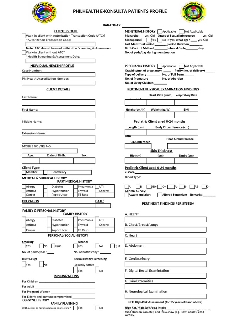 Philhealth E-Konsulta Patients Profile | PDF | Menstruation | Pregnancy