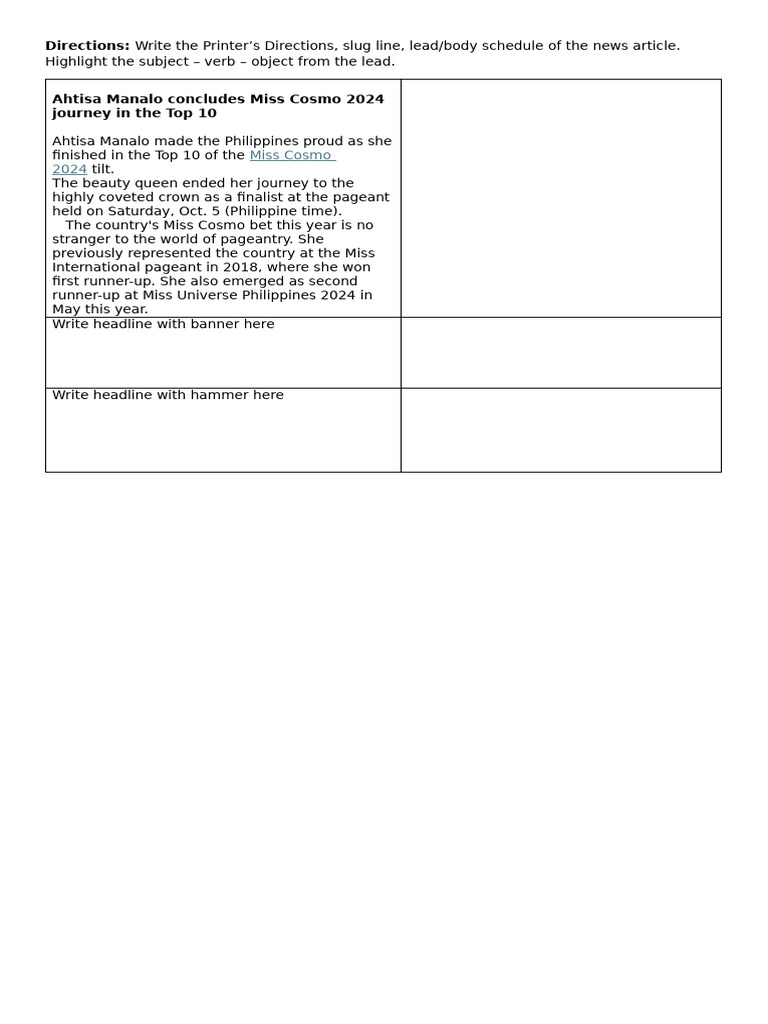 CRHW EngFil Worksheet 3 | PDF