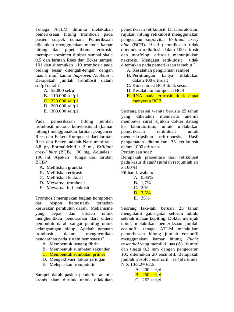 Latian Soal UKOM ATLM | PDF