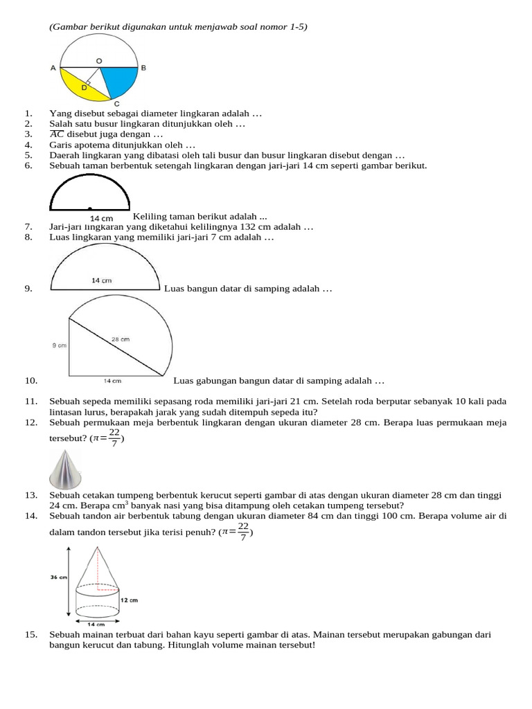 LATIHAN SOAL PAS 2 MTK | PDF