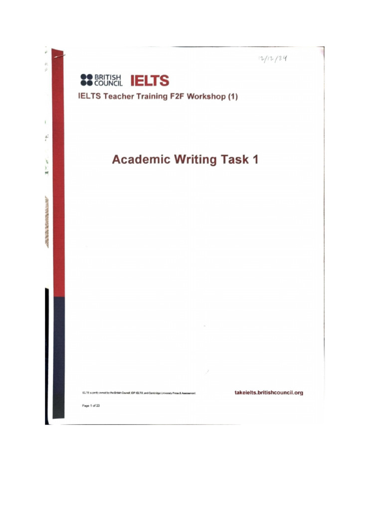 IELTS Academic Writing Test 1 | PDF