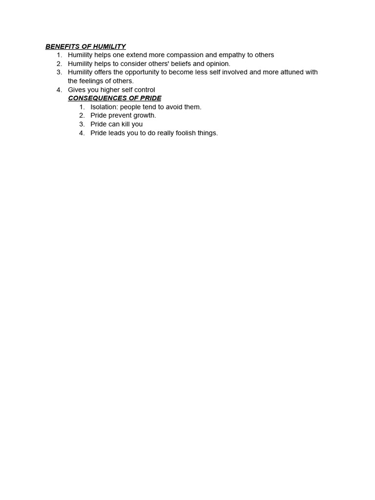 7780 - Benefits of Humility | PDF