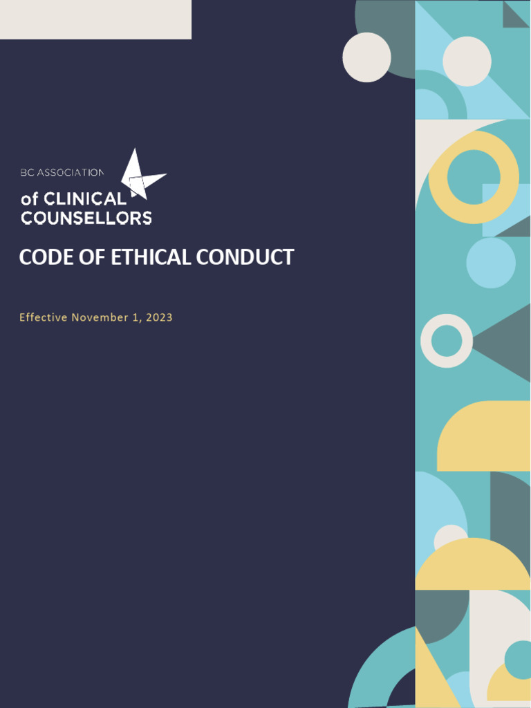 BCACC Code of Ethical Conduct 2023 | PDF | Psychotherapy | Integrity