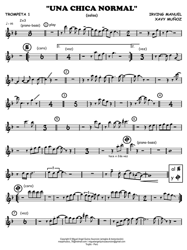 Irving Manuel & Xavy Muñoz - Una Chica Normal | PDF