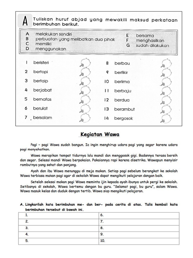 Tugas Imbuhan Ber | PDF