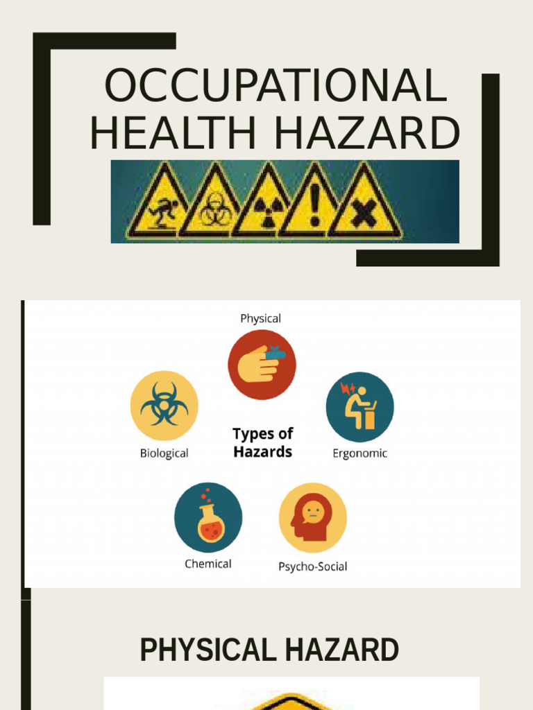 Understanding Occupational Health Hazards | PDF | Hazards ...