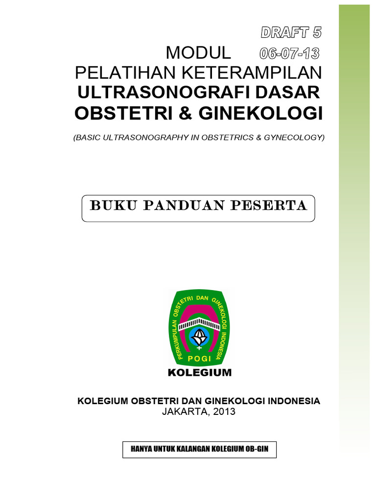 Modul Peserta USG Dasar Kol OBGIN | PDF