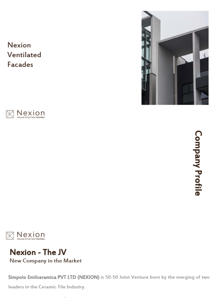 Nexion: Innovative Ventilated Facades | PDF | Sintering | Building Engineering