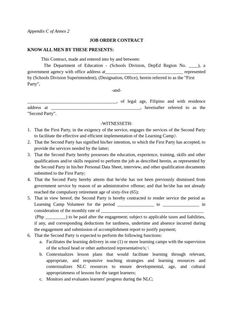 Appendix-C-of-Annex-2 For Non DepEd LCVs | PDF | Learning