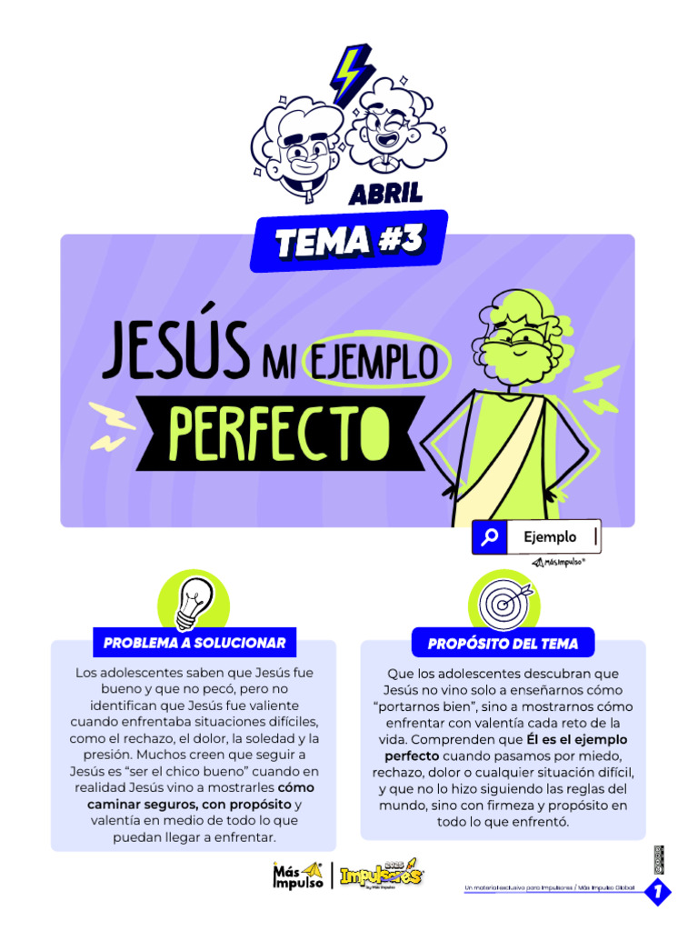 Tema 3 Jesus Mi Ejemplo Perfecto | PDF