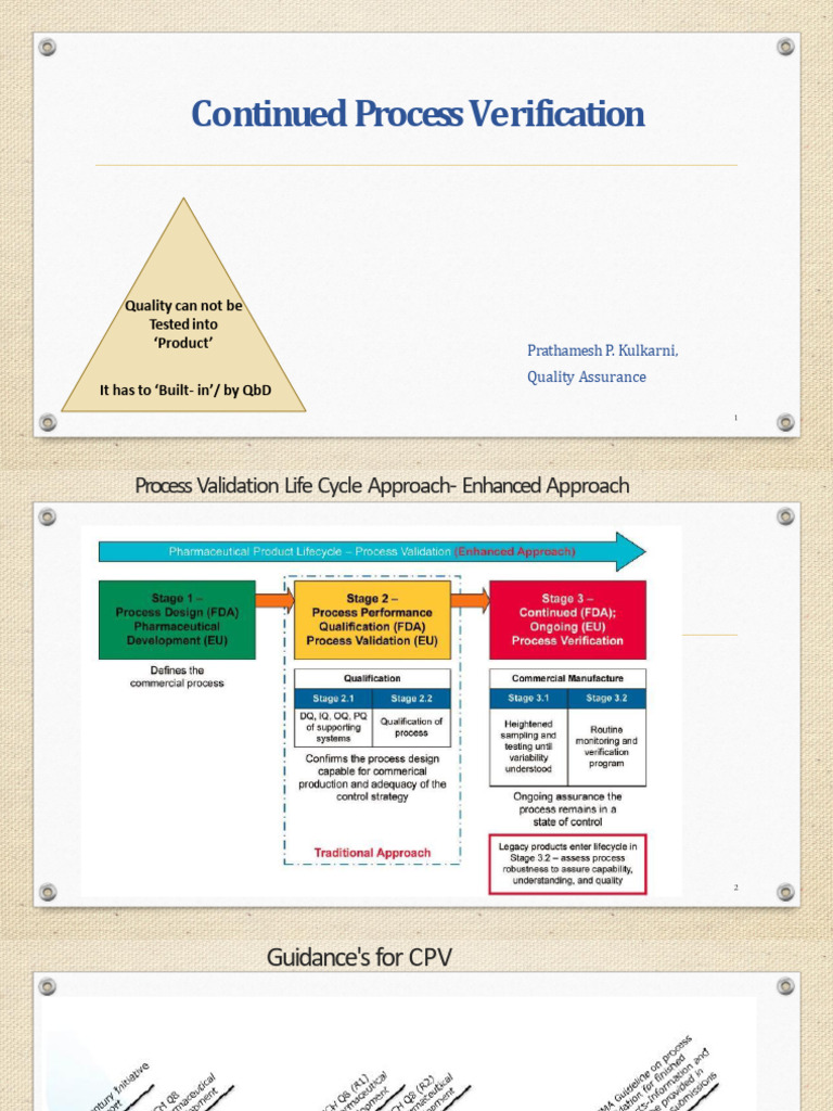 Continued Process Verification | PDF | Verification And Validation ...