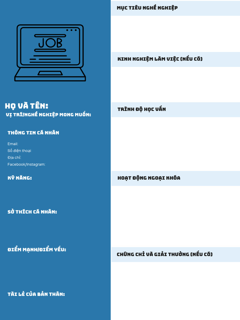 Blue Light Blue Color Blocks Flight Attendant CV | PDF