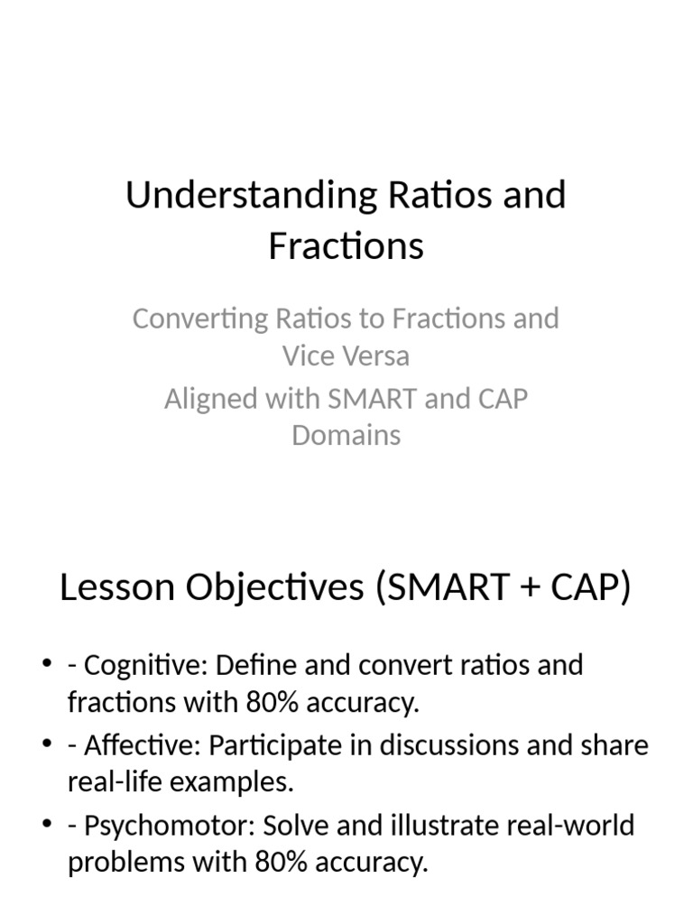 Ratios_and_Fractions_Presentation | PDF