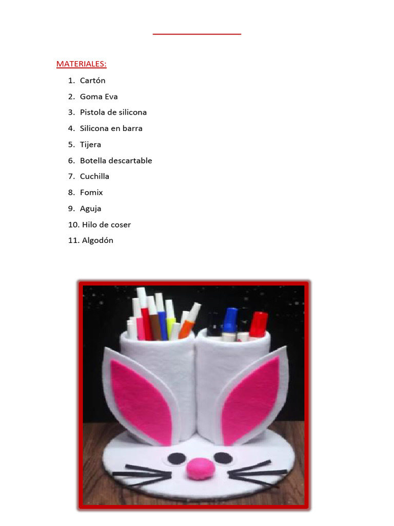 Materiales - Porta Utiles | PDF