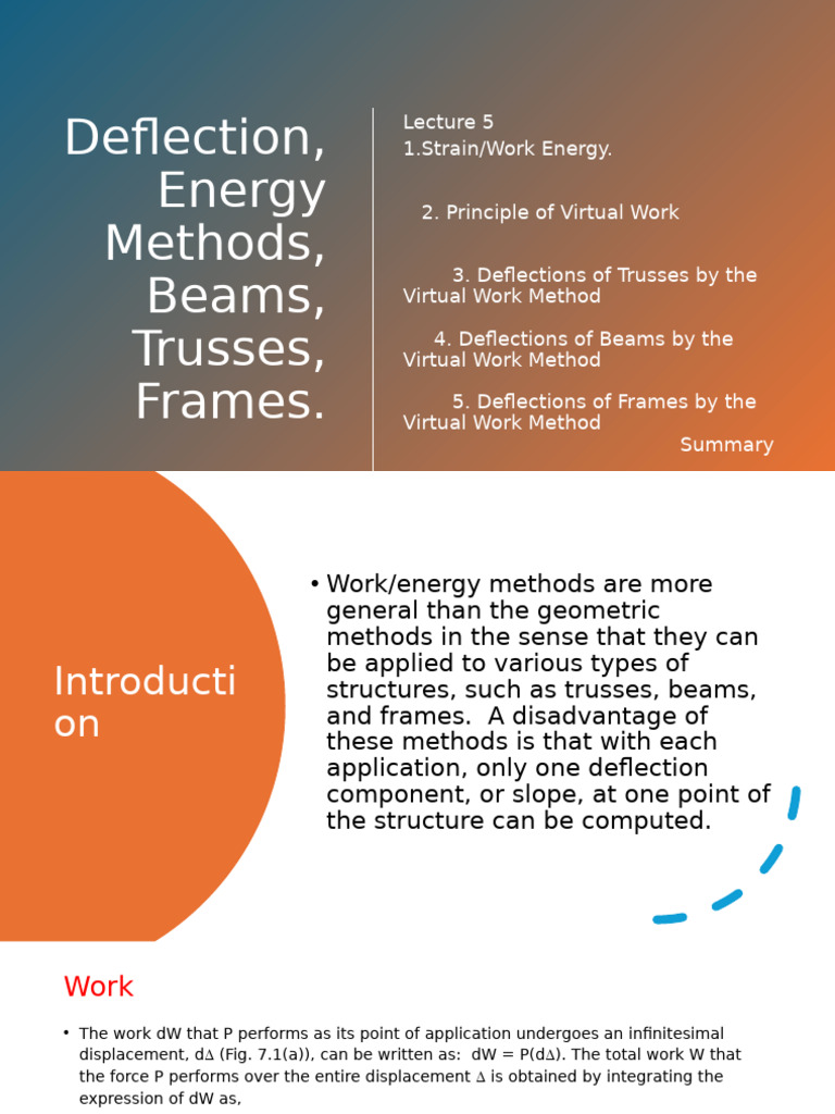 Virtual Work Method for Structural Deflections | PDF | Bending | Beam ...