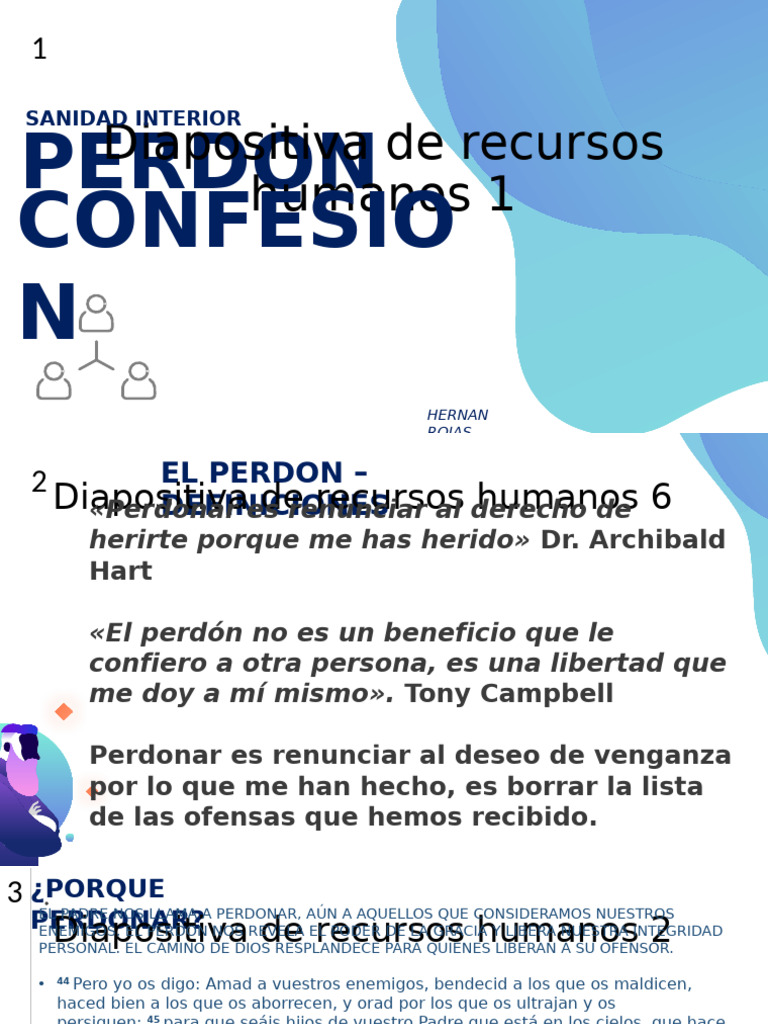 Presentacion Sobre Perdon Confesion - Hernan Rojas | PDF | Perdón | Pecado