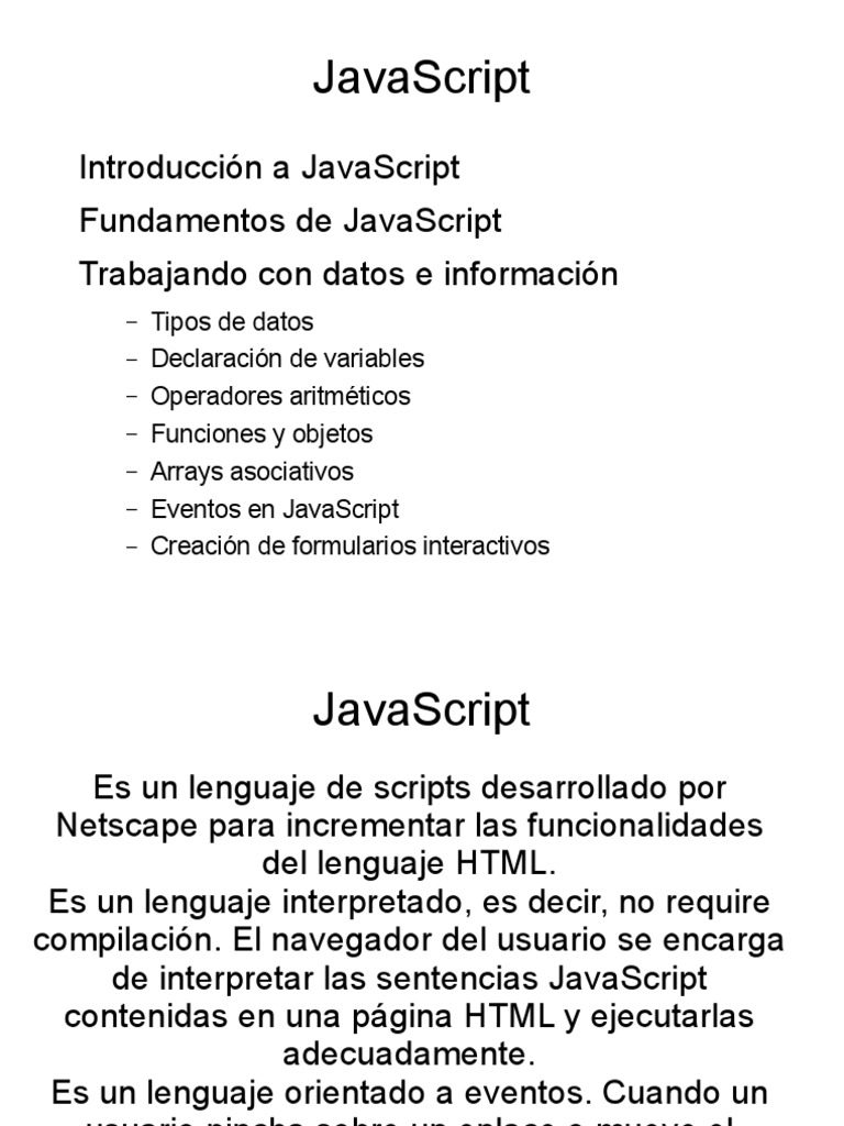 Javascript | Script Java | Variable (informática)