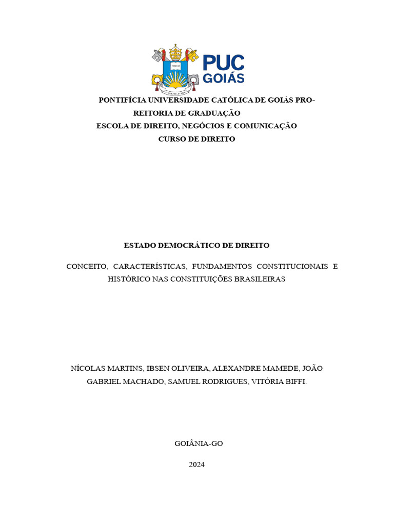 Estado Democrático de Direito no Brasil | PDF | Democracia | Ideologias ...