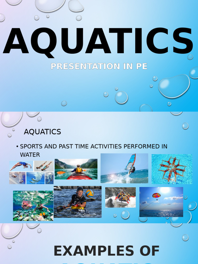 Aquatic Sports Overview in PE | PDF | Scuba Diving | Swimming (Sport)