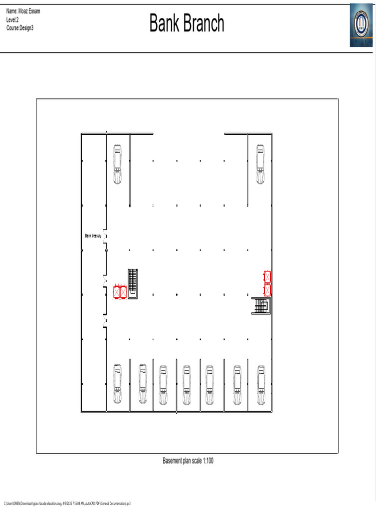 Bank Branch: Name: Moaz Essam Level:2 Course:Design3 | PDF