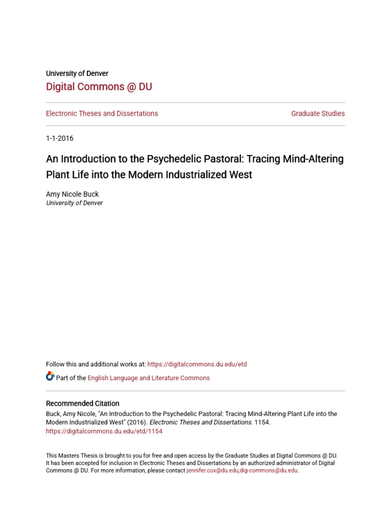 An Introduction To The Psychedelic Pastoral - Tracing Mind-Alterin ...