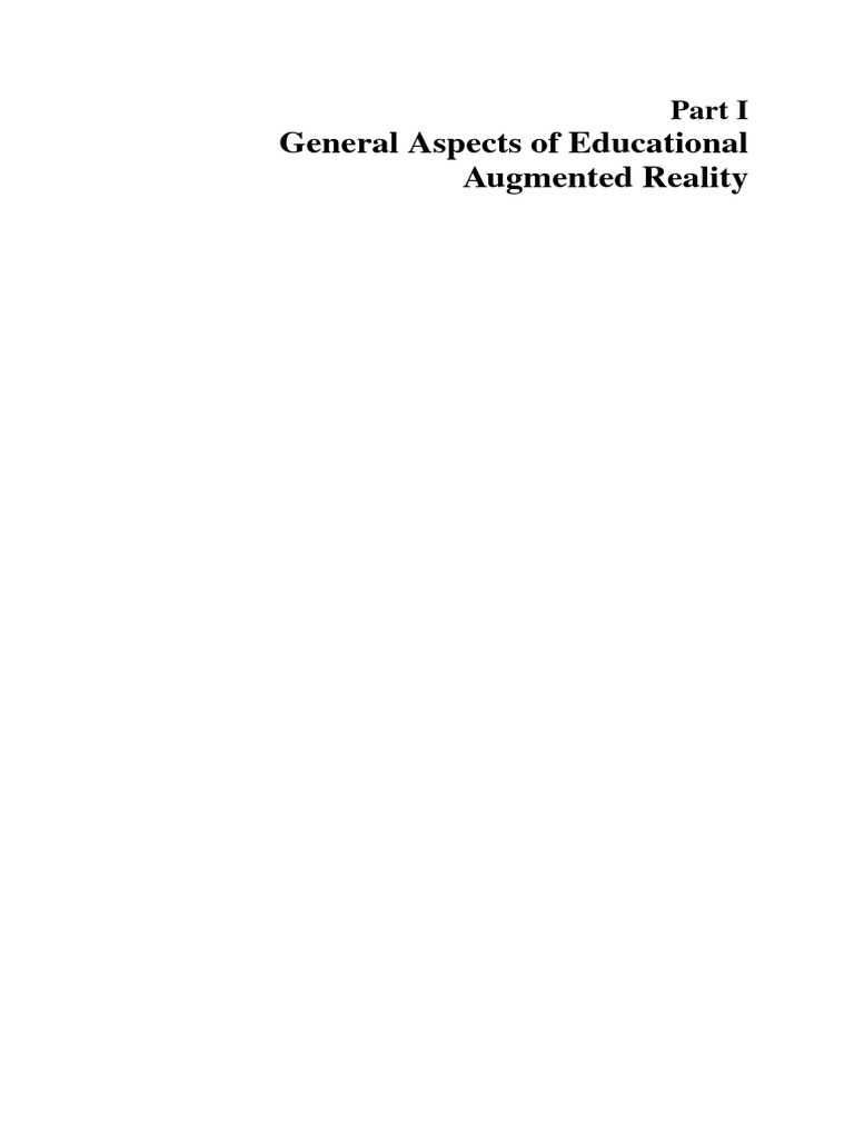 General Aspects of Educational Augmented Reality | PDF