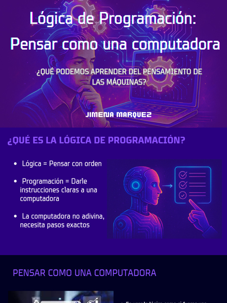 Lógica de Programación, Pensar Como Una Computadora | PDF