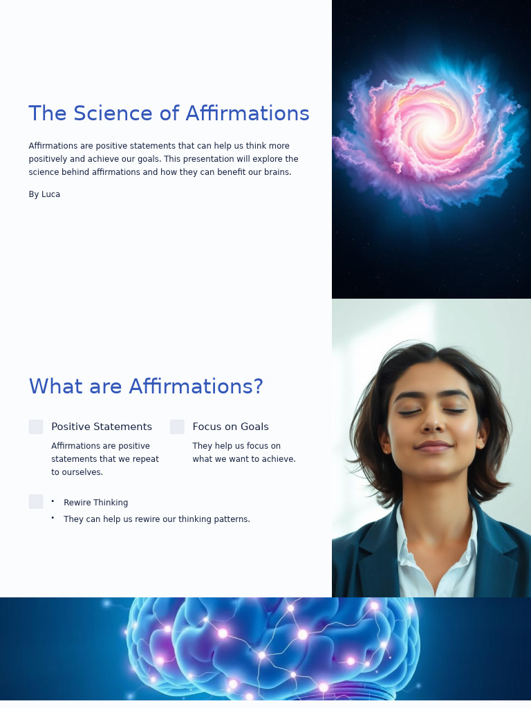 The Science of Affirmations | PDF | Affirmations (New Age) | Self Esteem