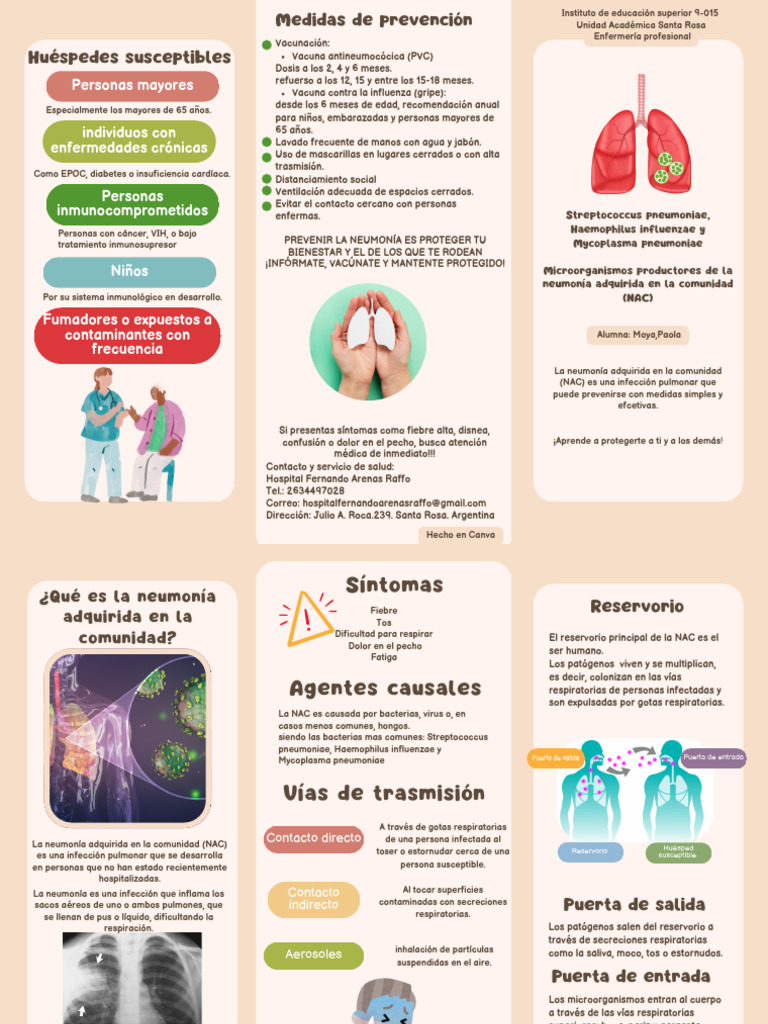 Folleto Triptico (Moya) | PDF | Neumonía | Microbiología